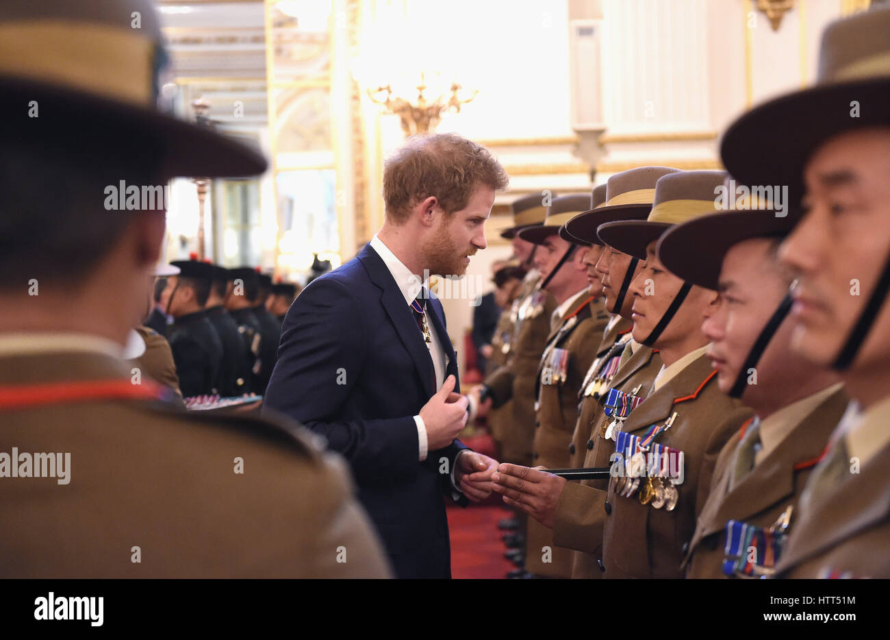 Prince Harry attends a medal presentation for the 2nd Battalion, Royal ...