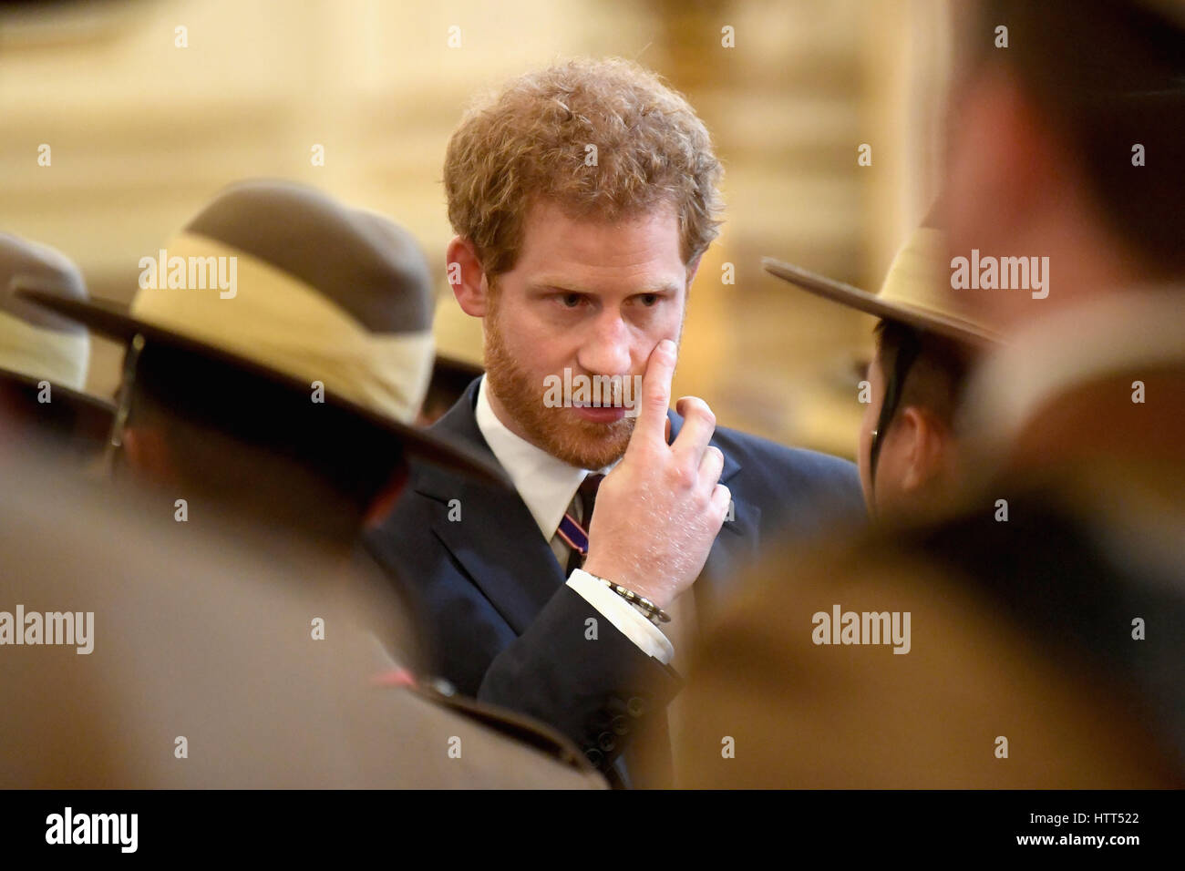 Prince Harry attends a medal presentation for the 2nd Battalion, Royal ...