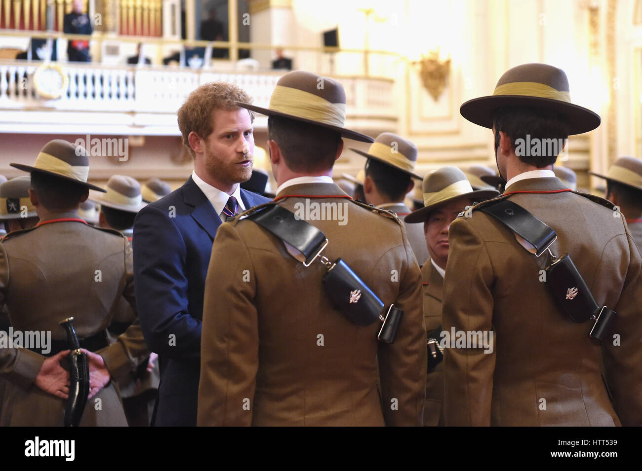 Prince Harry attends a medal presentation for the 2nd Battalion, Royal ...