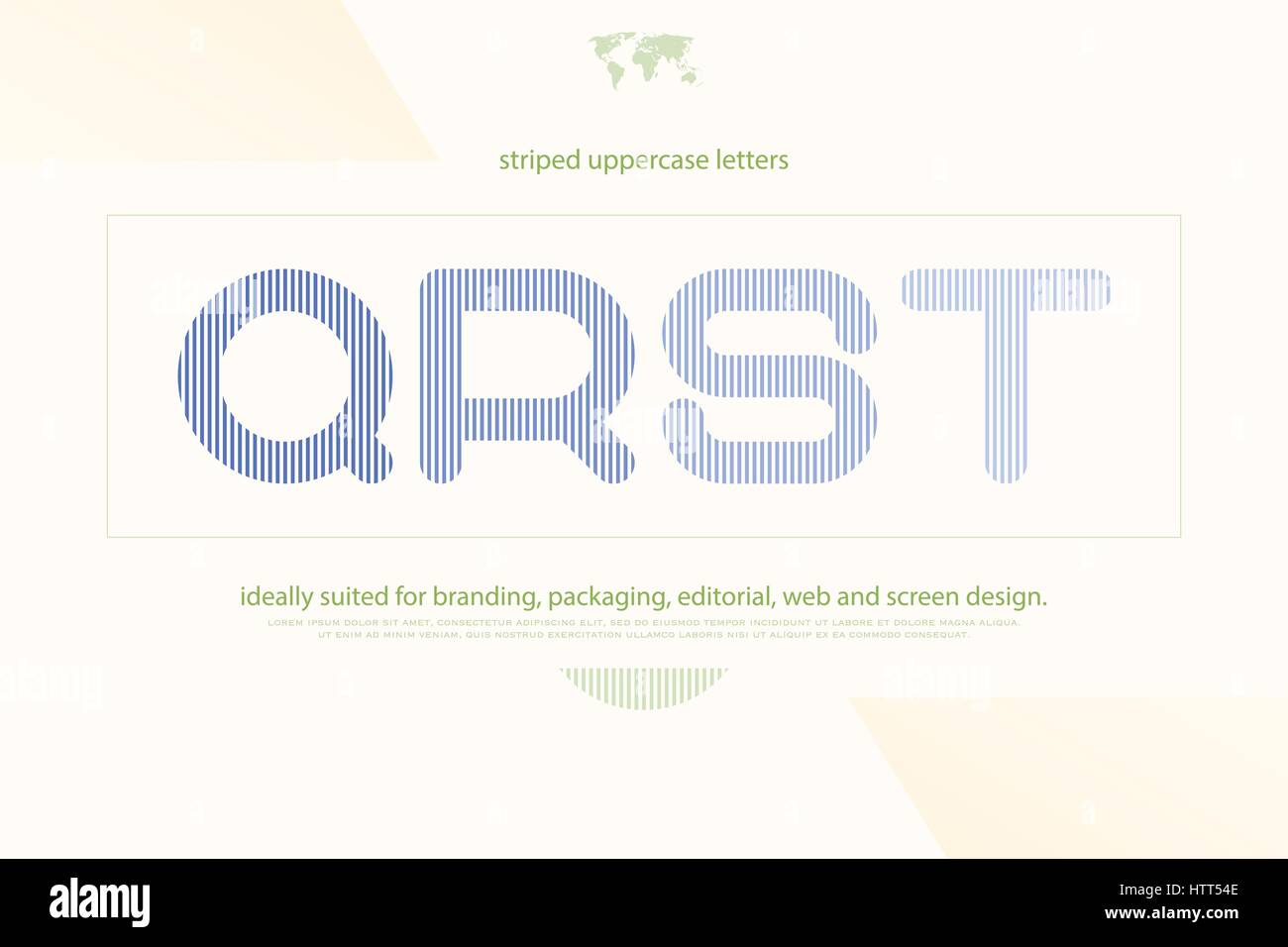 branding alphabet letters. vector font type design. modern, striped ...