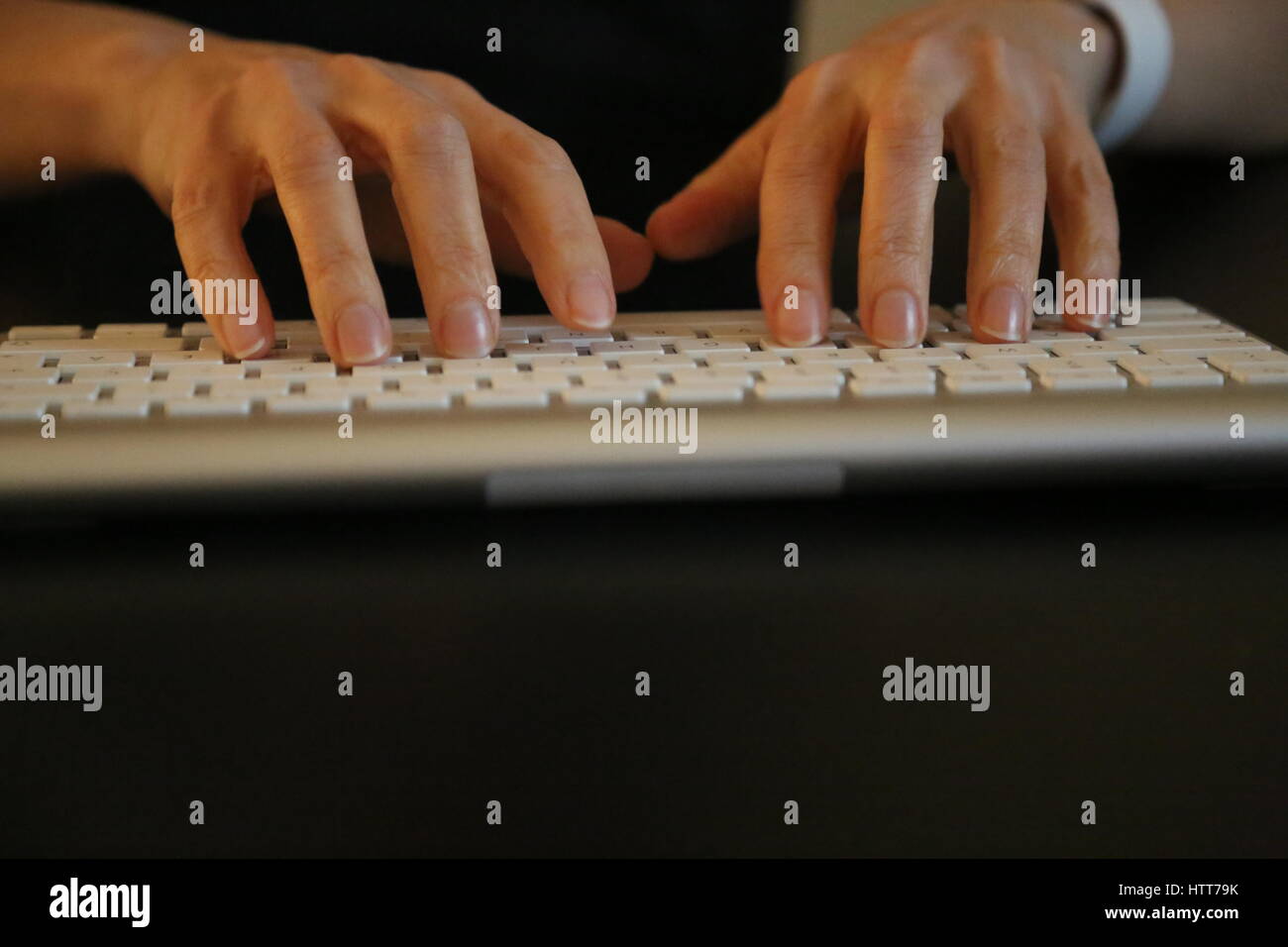 Closeup womans hands typing using hi-res stock photography and images ...