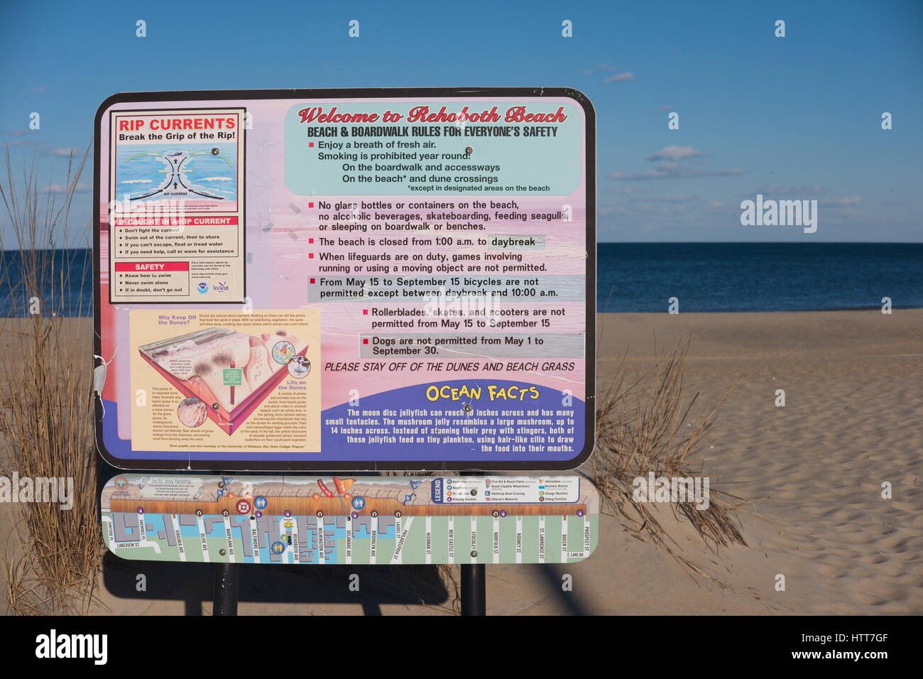 Beach Safety Signage Stock Photo - Alamy