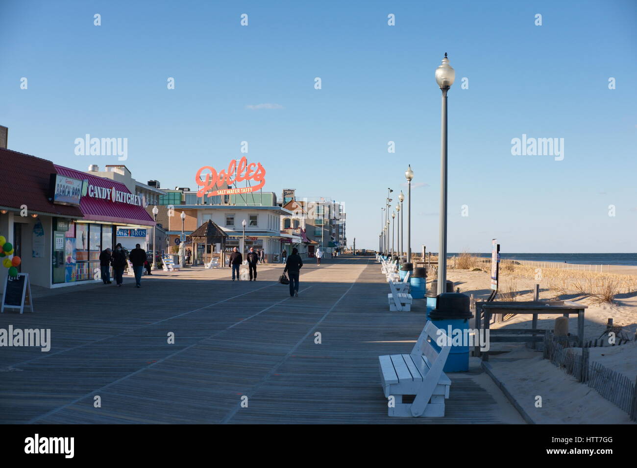 Rehoboth Beach (Delaware) boardwalk off-season Stock Photo - Alamy