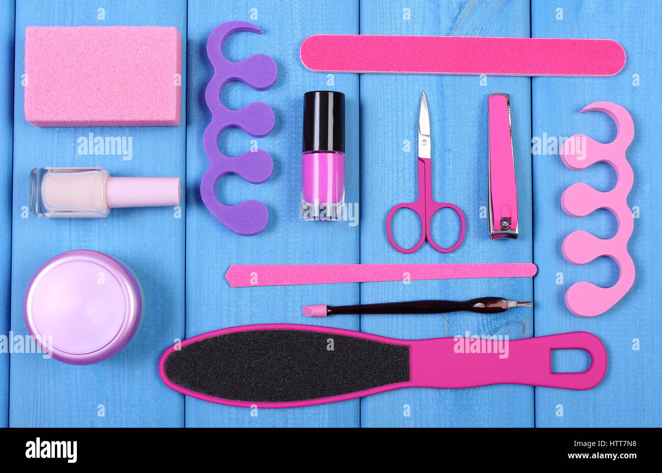 Cosmetics and accessories for manicure or pedicure, concept of nail ...