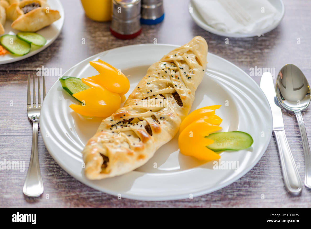 A Loaf of Traditional Syrian Borak with Meat Stock Photo - Alamy