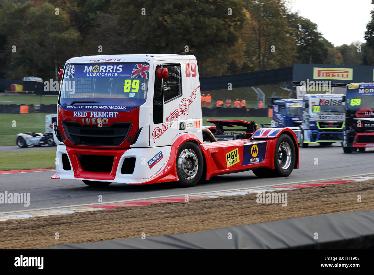 Truck no 89 driven Simon Reid powering around clearways corner at ...