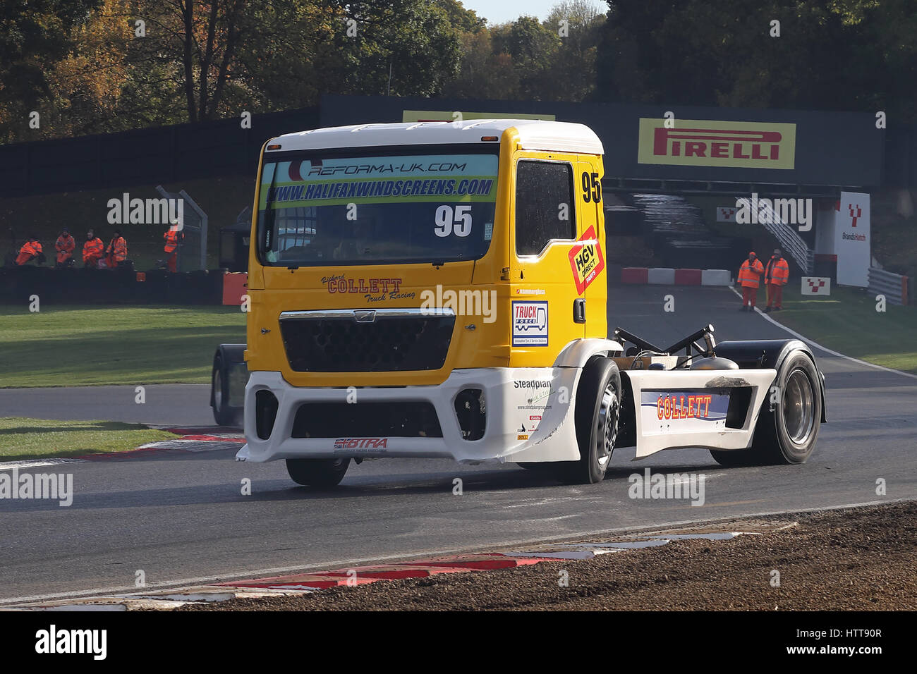 Richard Collett no 95 driving a MAN TGX Truck around clearways corner ...