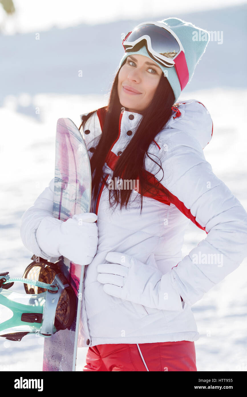 Attractive Female Snowboarder High Resolution Stock Photography and ...