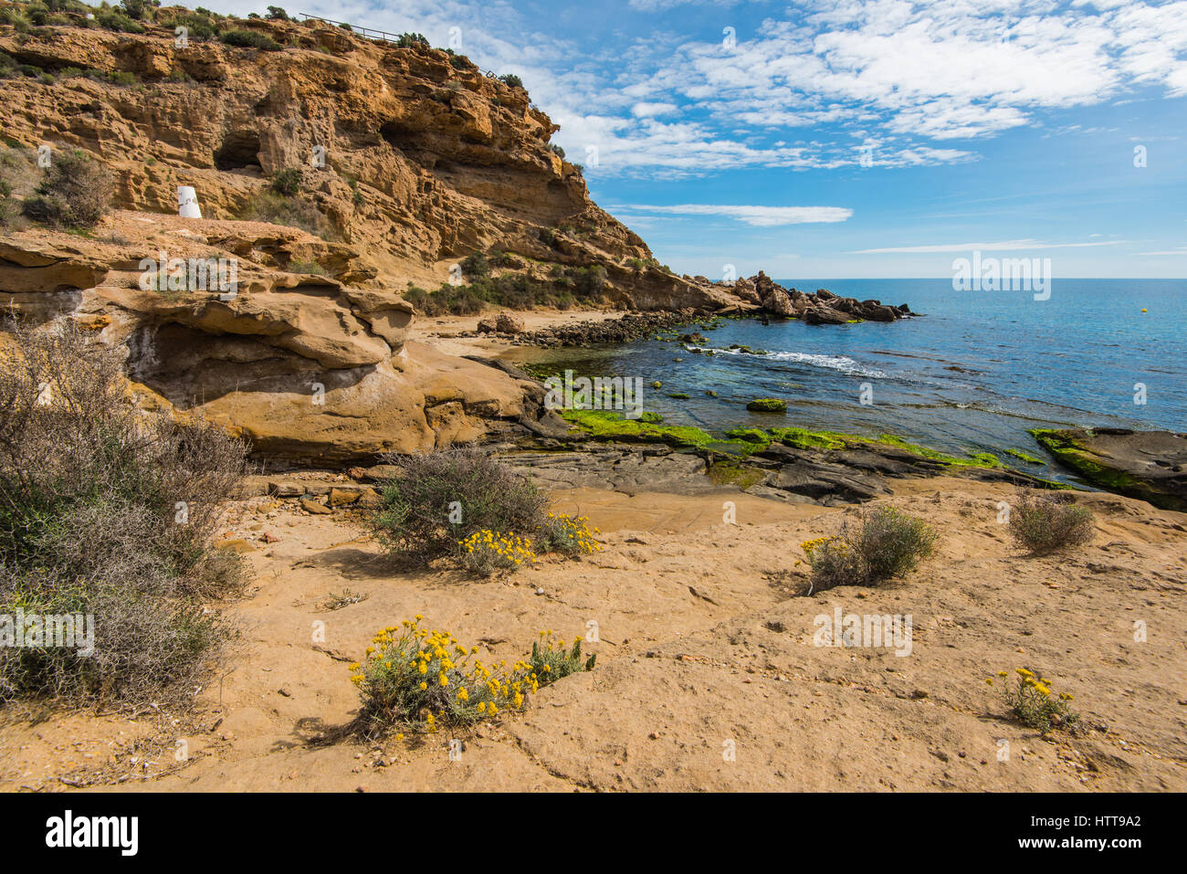 mediterranean beach on spanish costa tropical. natural and wild ...