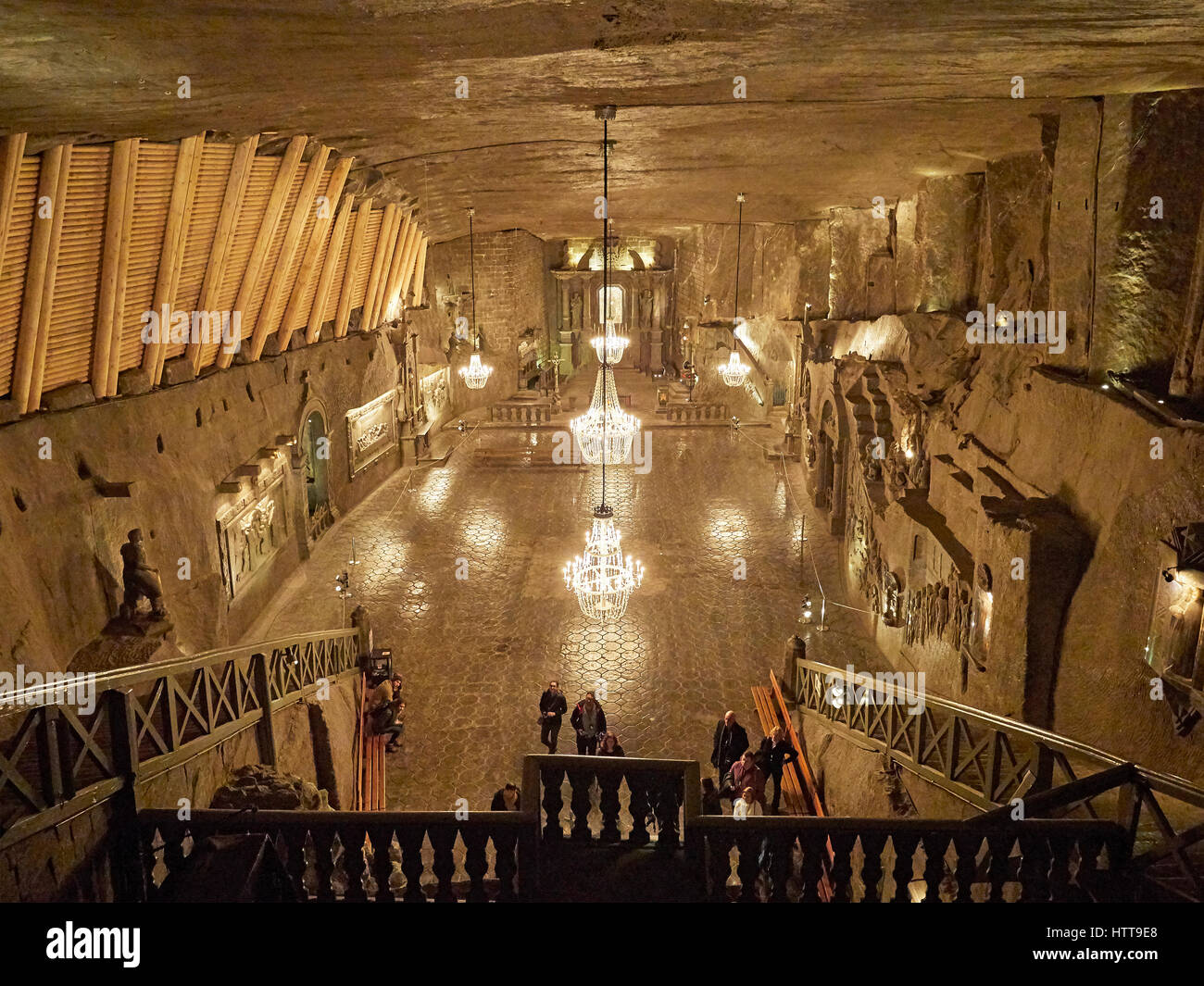 Krakow Wieliczka Salt Mine Poland Stock Photo Alamy