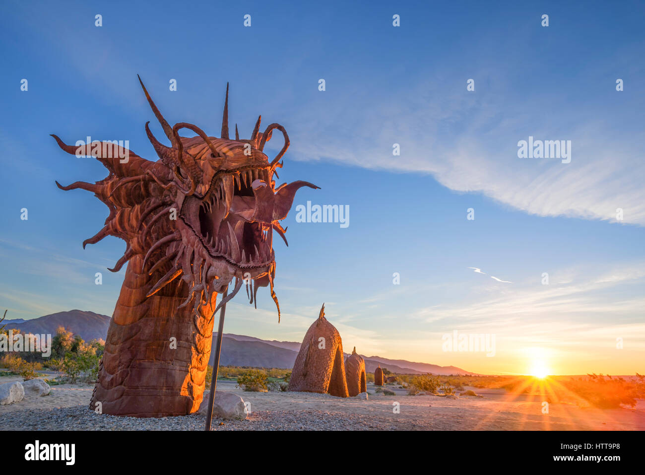 Metal sculpture artwork (by Ricardo Breceda). Borrego Springs ...