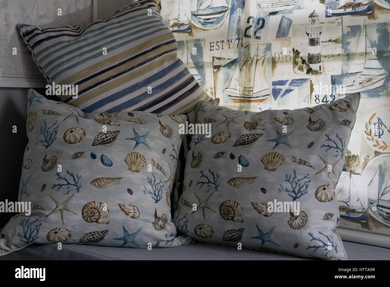 Seaside inspired textiles Stock Photo - Alamy