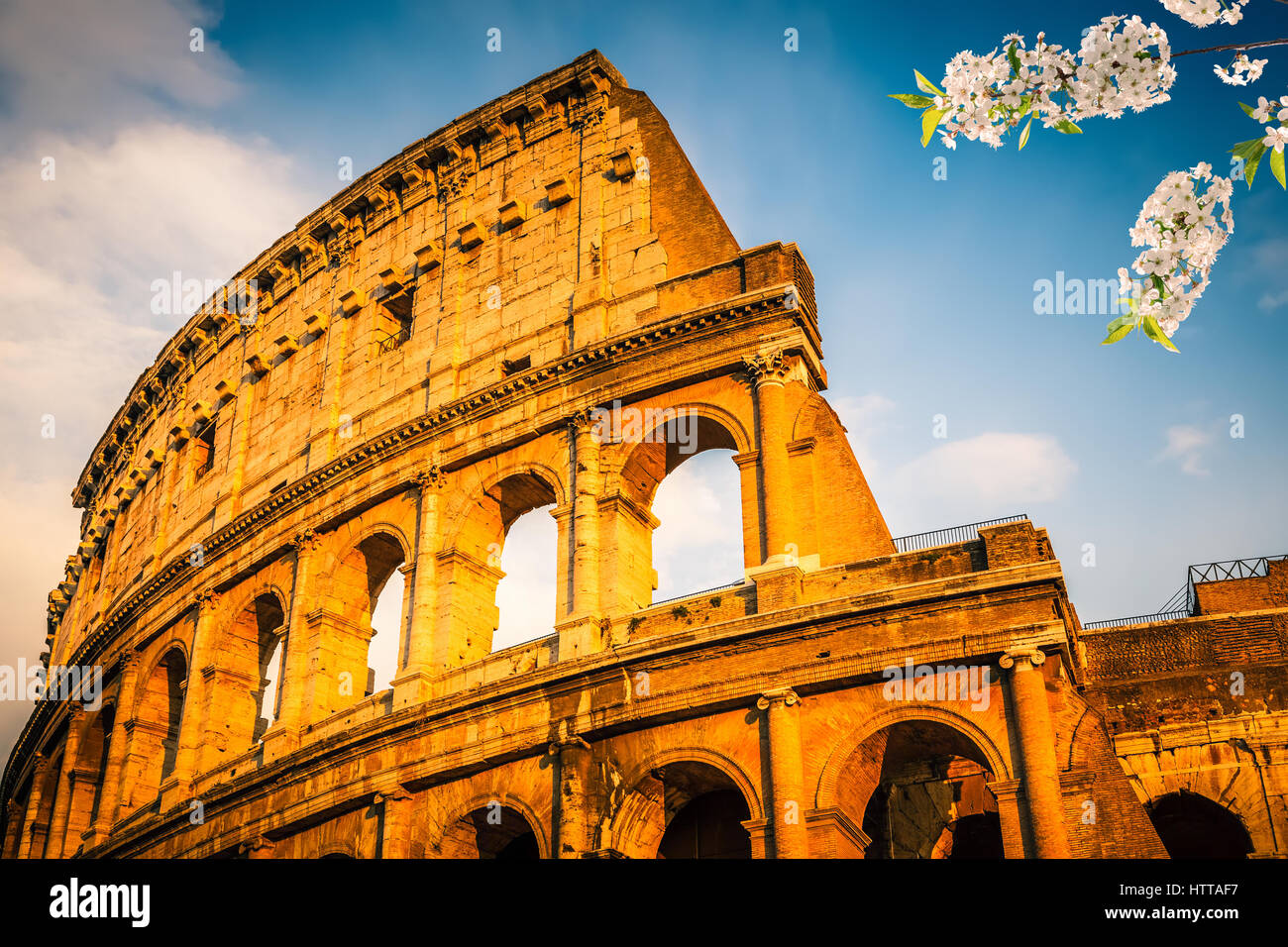 Colosseum at sunset in Rome, Italy Stock Photo - Alamy