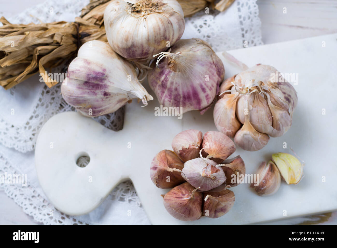 Garlic. Dried French garlic. Red garlic. Violet garlic.Garlic ...