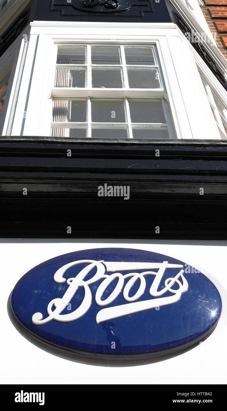Blue boots shop sign hi-res stock photography and images - Alamy