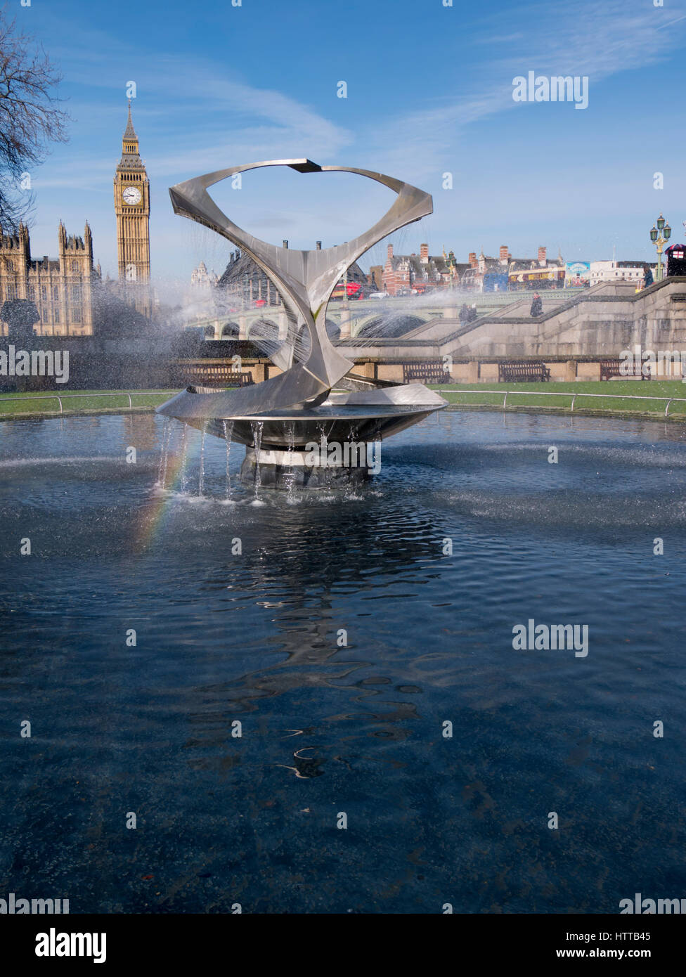 UK, England, London, Big Ben, Gabo's Fountain Stock Photo - Alamy