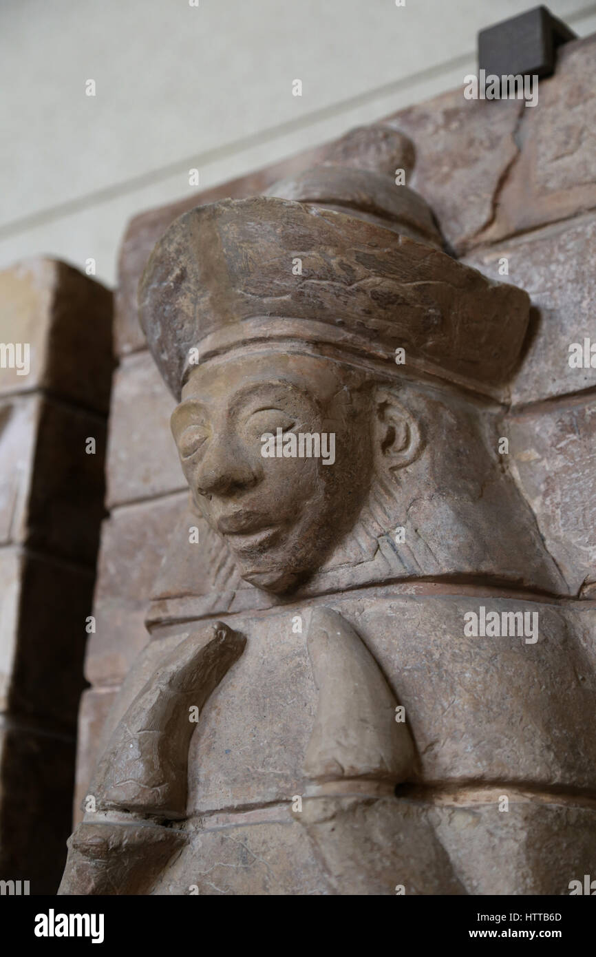 Elam. Moulded clay brick panel: Elamite goddess. Temple of Inshushinak ...