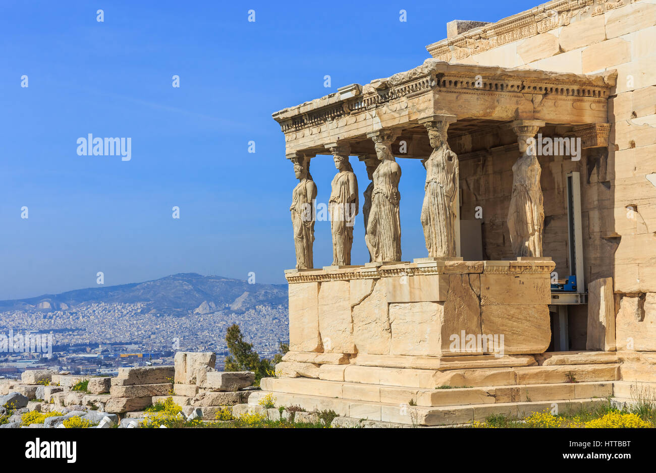 ruins of ancient temple on Acropolis hill Stock Photo - Alamy