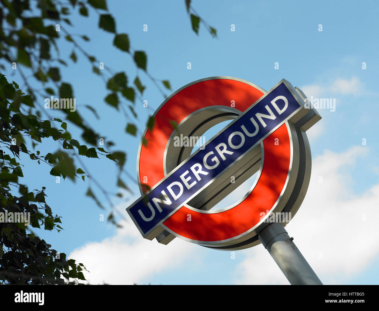 British Underground sign Stock Photo - Alamy