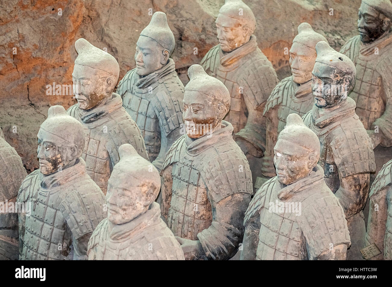 More than eight thousand full-size clay figures of warriors, horses and ...