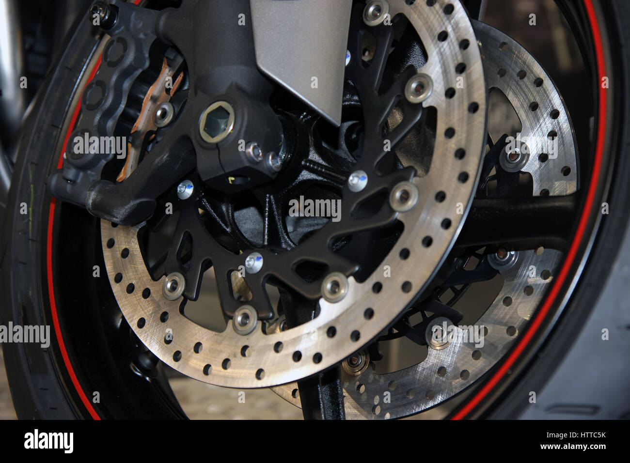 Bike back wheel brakes hi-res stock photography and images - Alamy