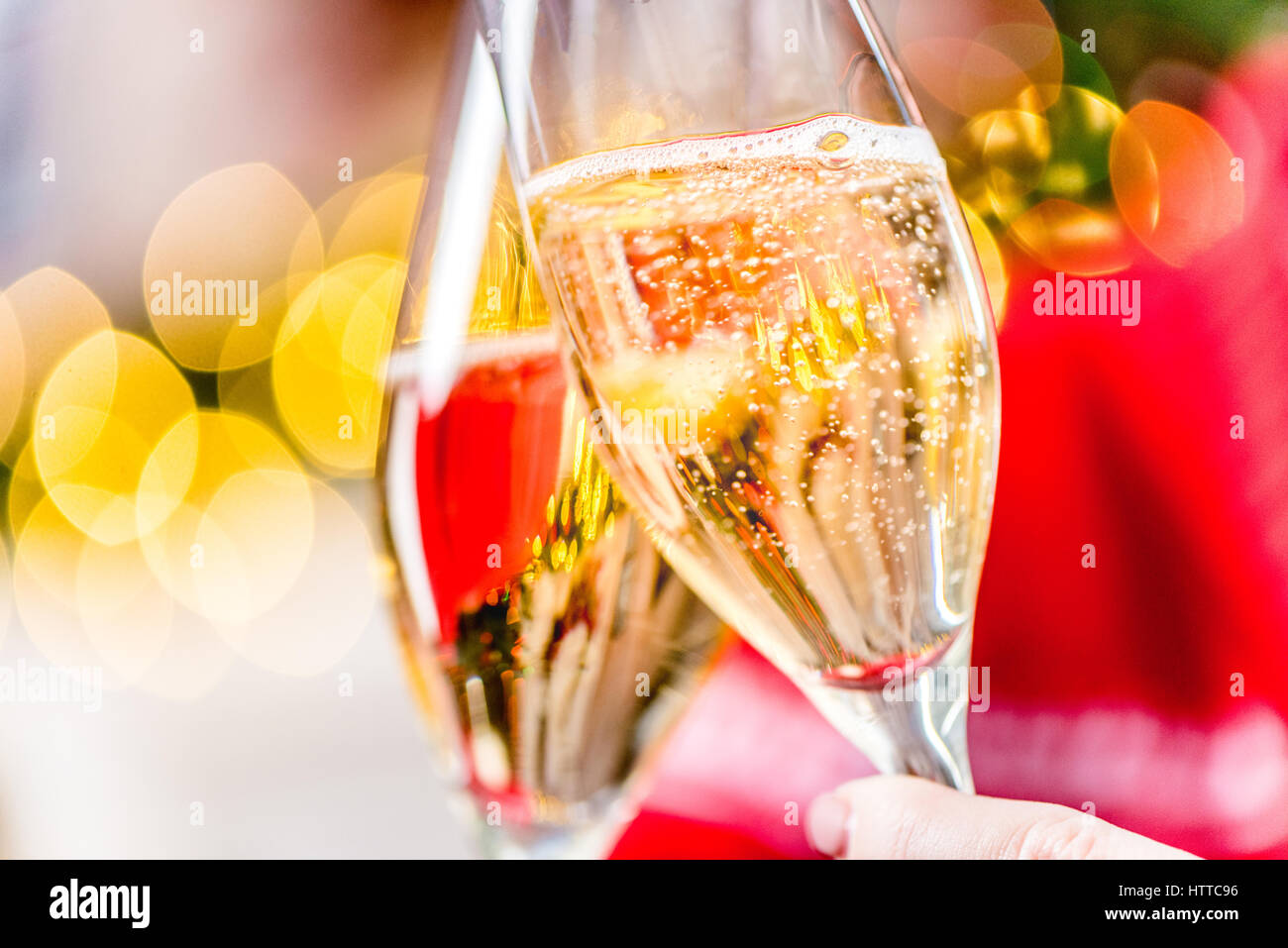 Couple toasting with champagne glasses Stock Photo - Alamy