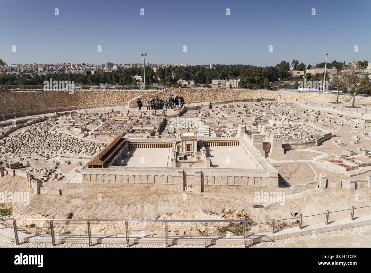 The diadora and miniature Old City of Jerusalem before it was destroyed ...