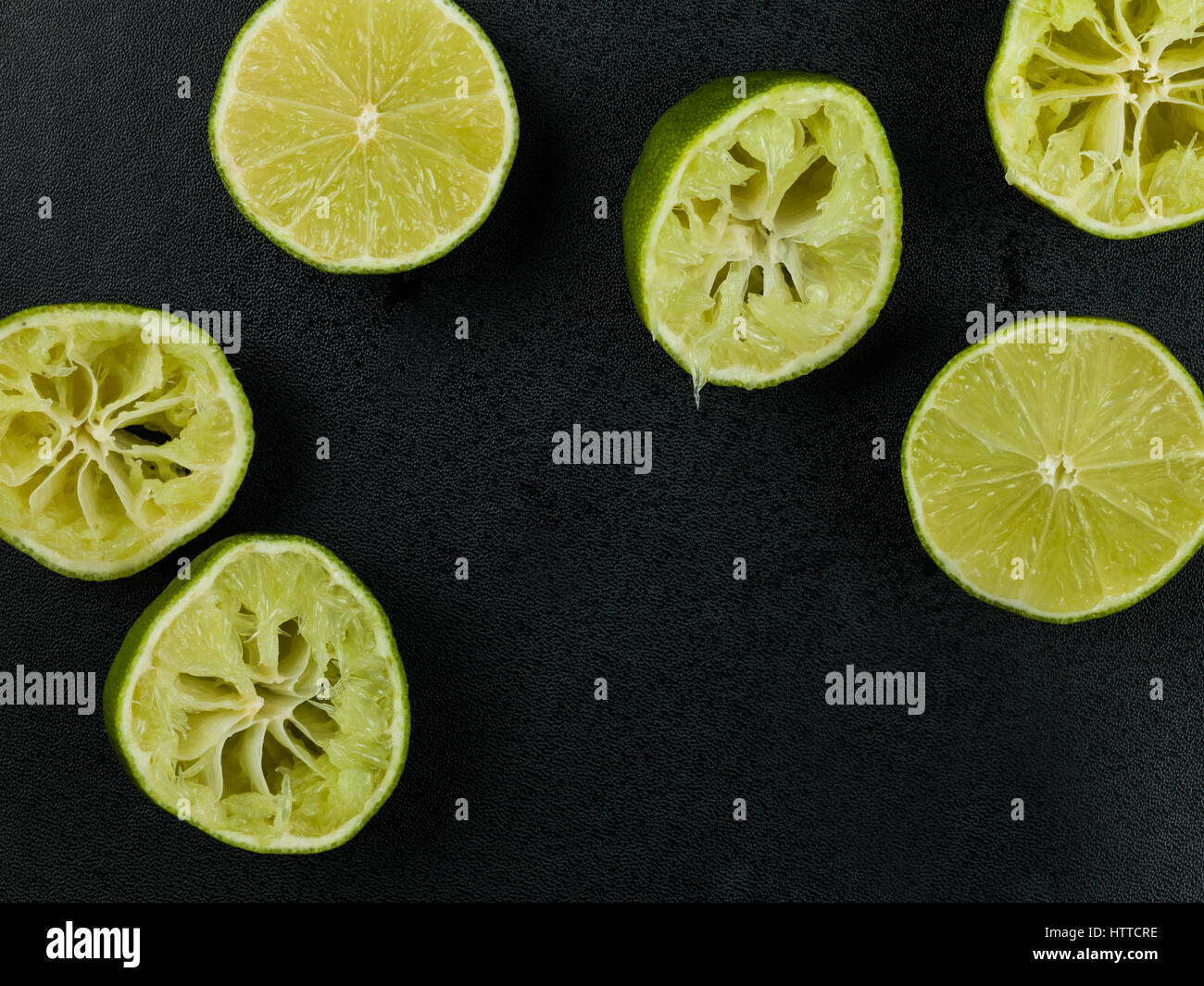 Fresh Squeezed Ripe Juicy Limes With Copy Space Stock Photo - Alamy