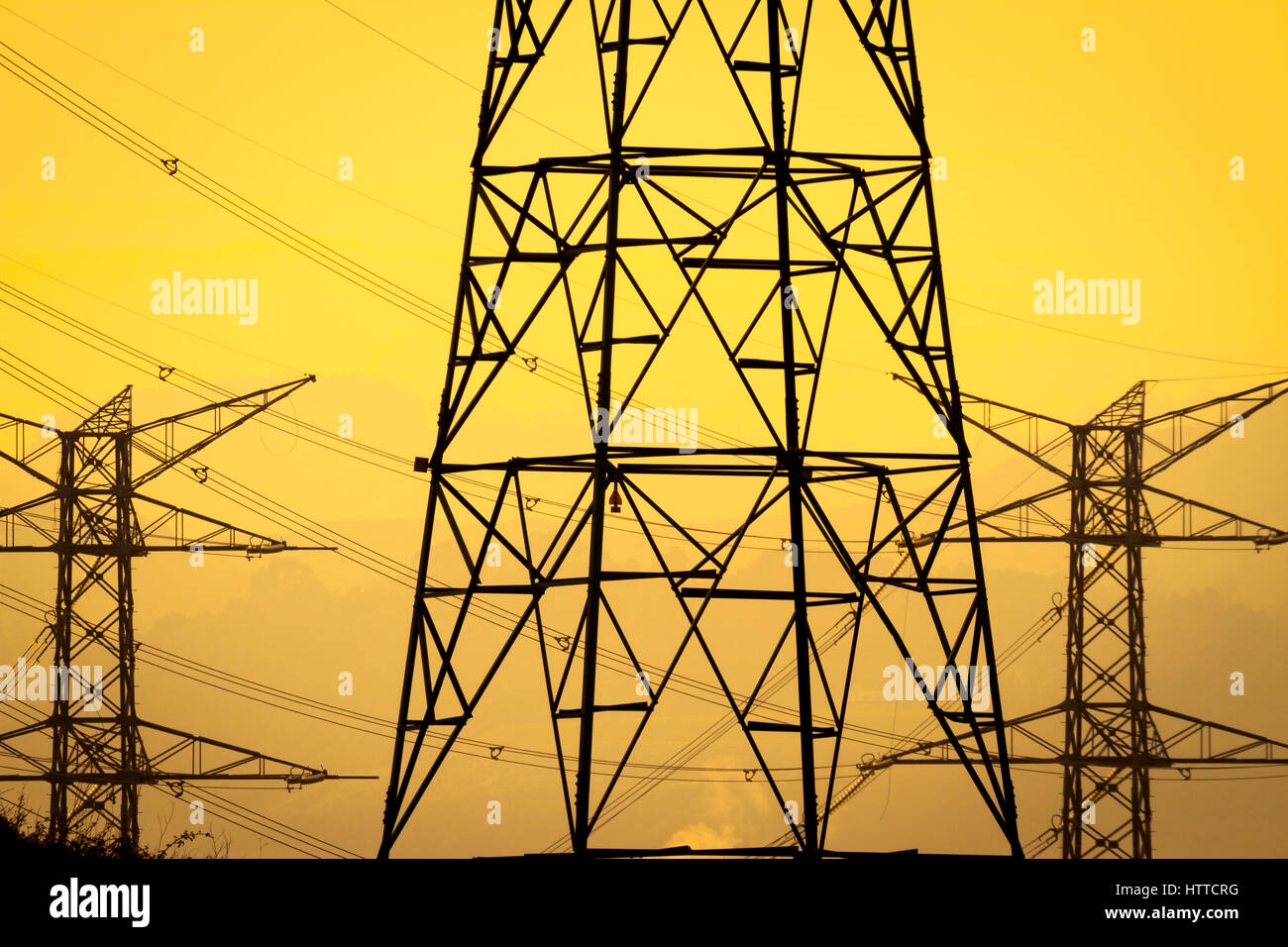 High tension pylons hi-res stock photography and images - Alamy