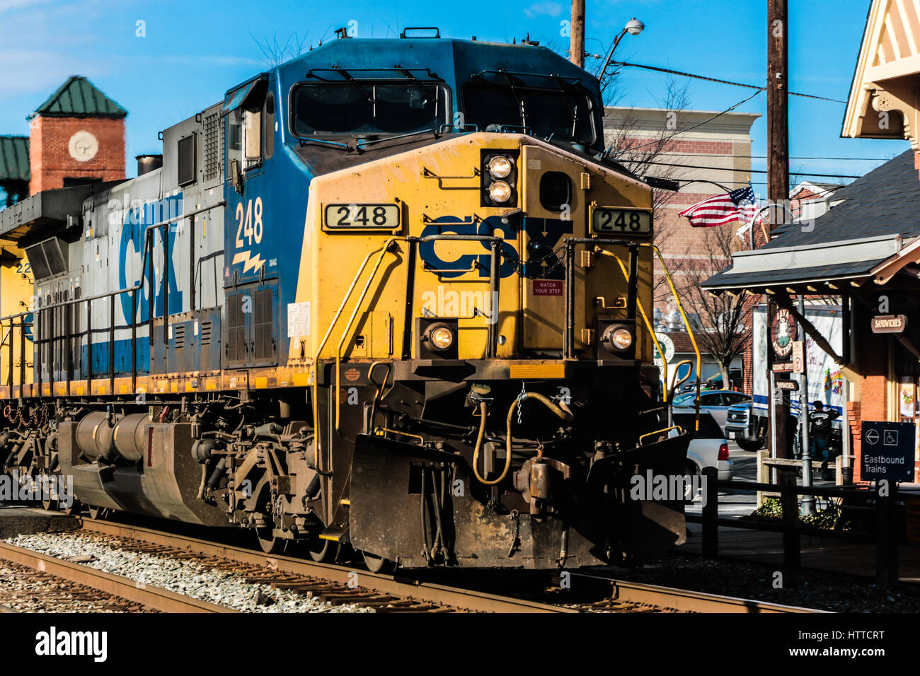 Csx freight train railroad crossing hi-res stock photography and images ...