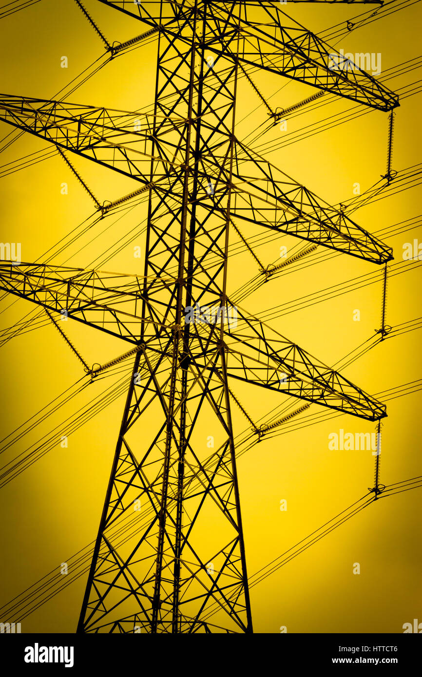 Tension electrical pylon hi-res stock photography and images - Alamy