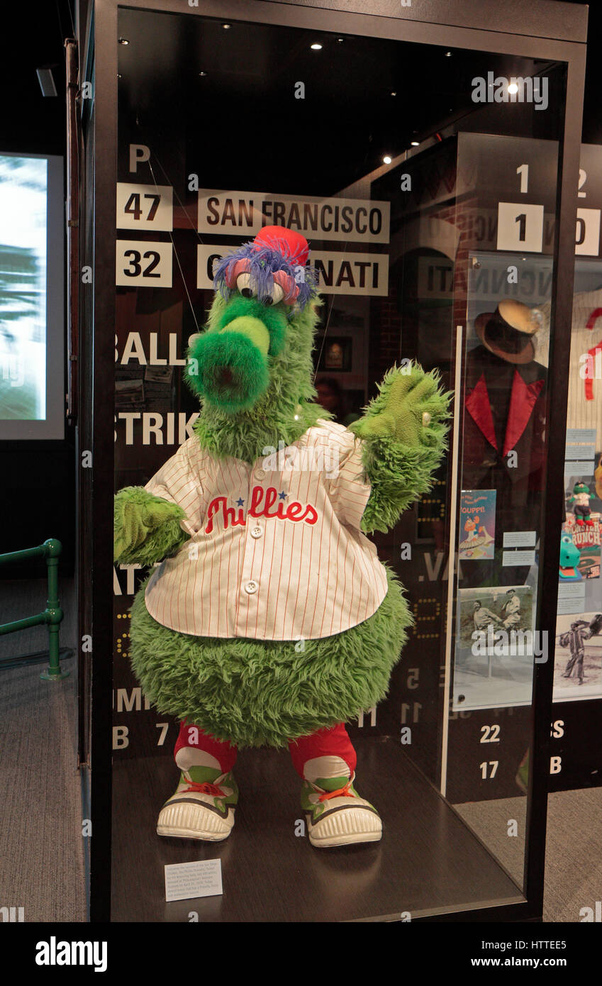 The Phillie Phanatic mascot of the Philadelphia Phillies baseball team ...