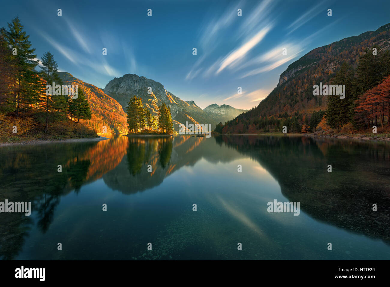 Lago del Predil is a lake near Cave del Predil, part of the Tarvisio ...