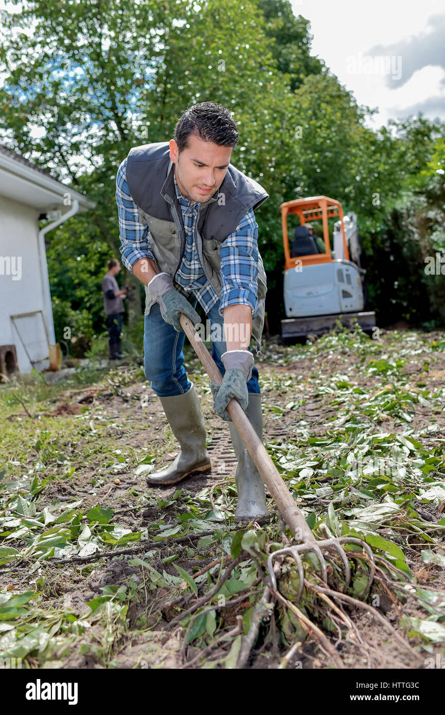 rake the ground Stock Photo - Alamy