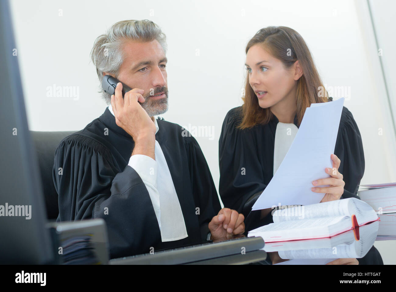 judge on phone Stock Photo - Alamy