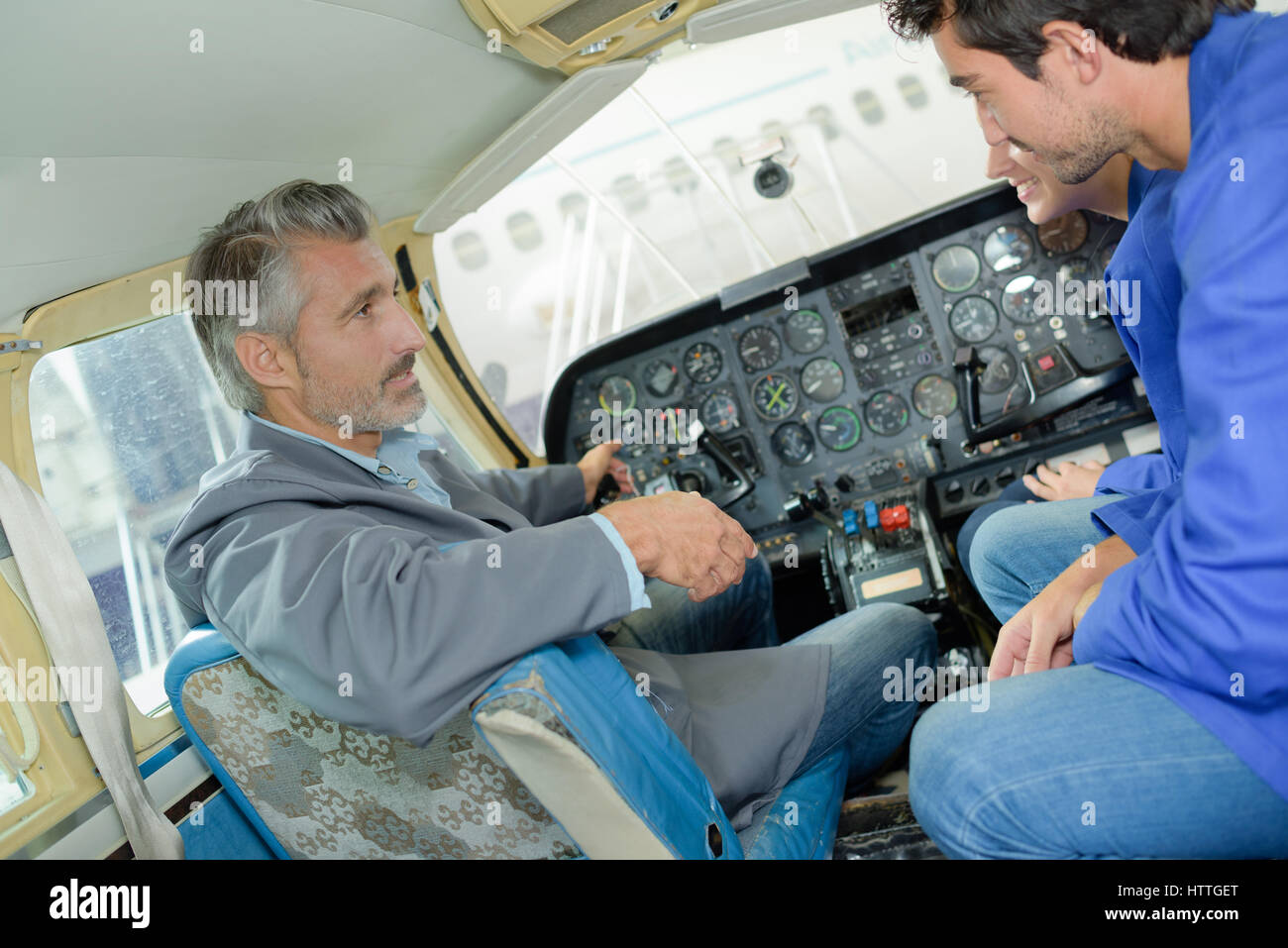 learning inside the cockpit Stock Photo - Alamy