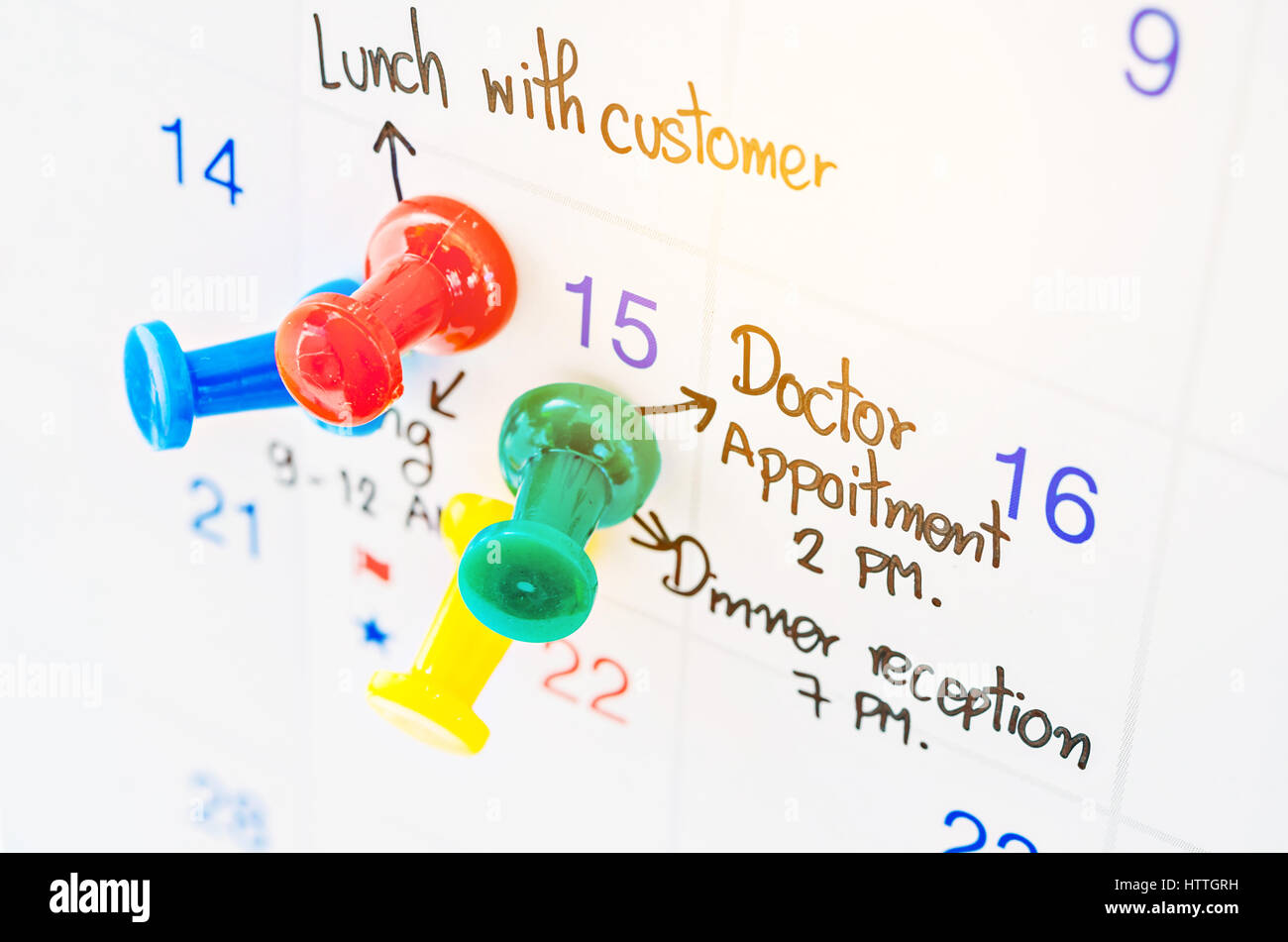 Busy day planner hi-res stock photography and images - Alamy