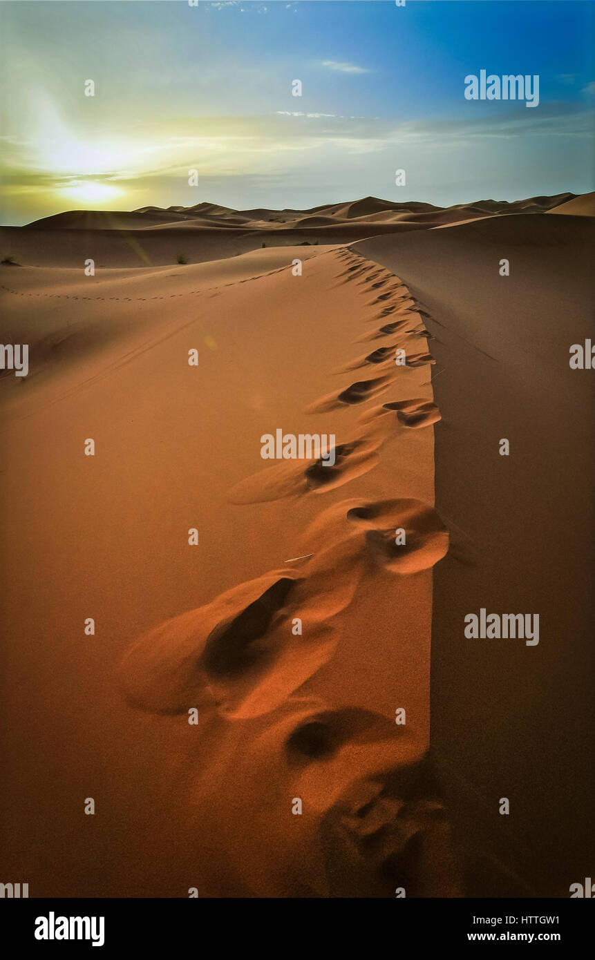 Sunrise in the Sahara Desert Stock Photo - Alamy