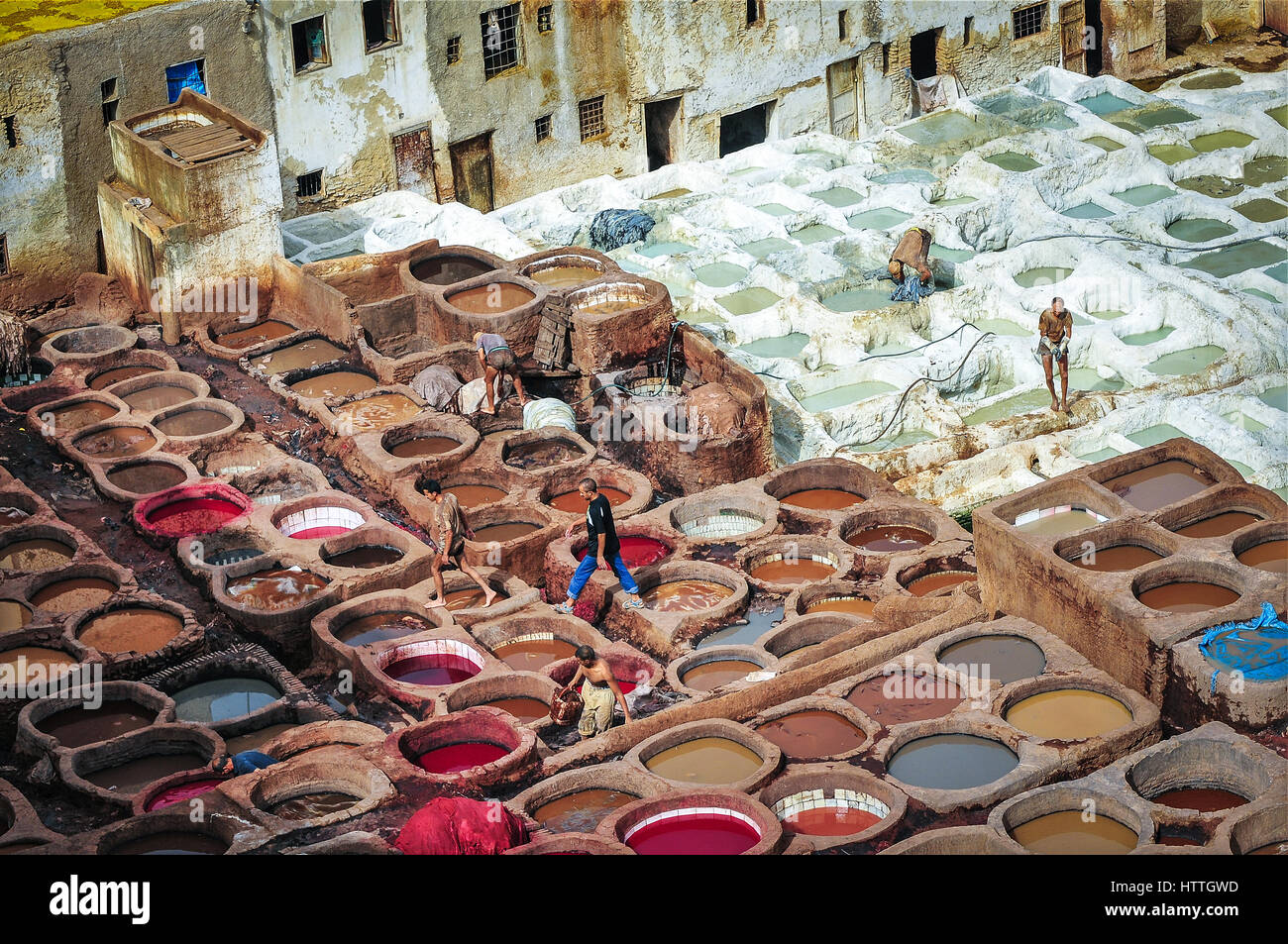 The tanneries of Fes in Morocco Stock Photo - Alamy