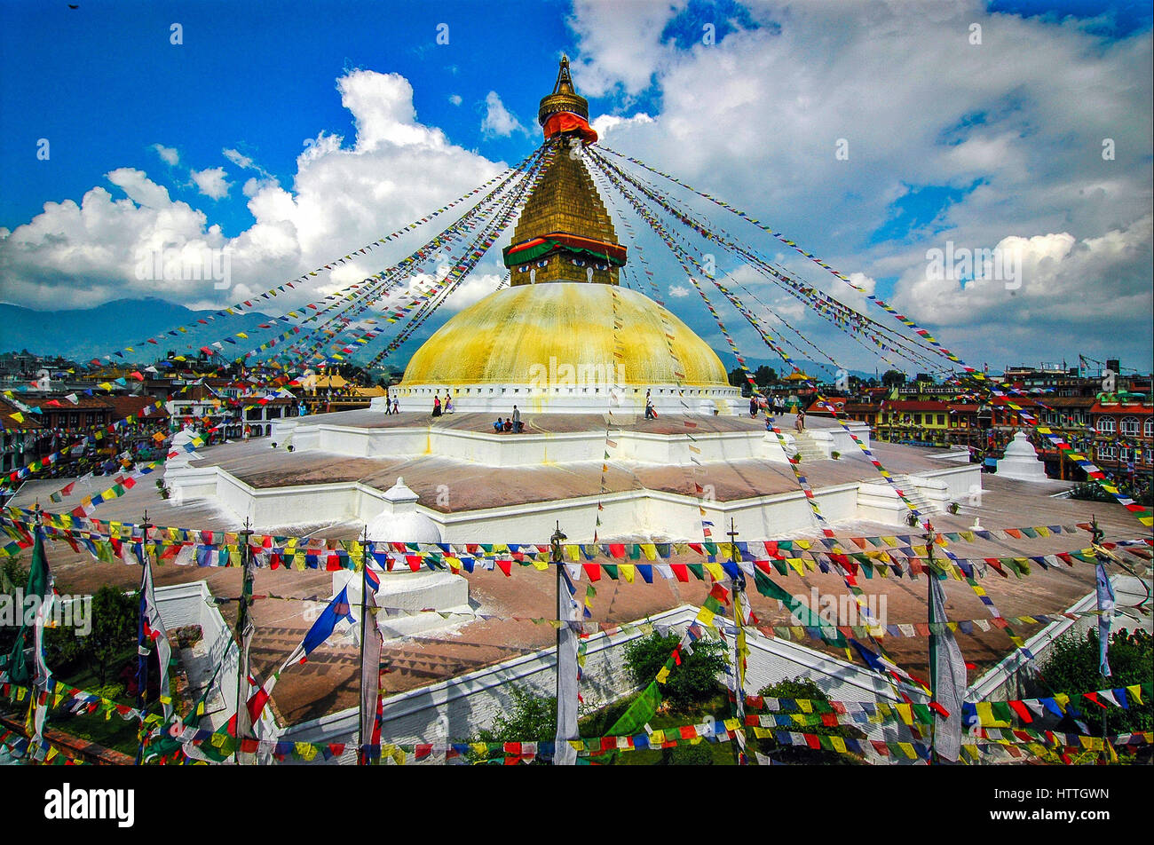 Iconic boudhanath stupa in nepal hi-res stock photography and images ...