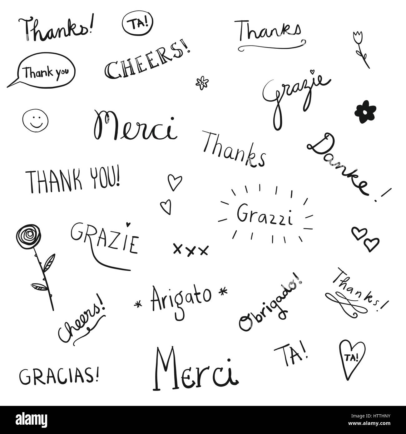 Danke doodle hi-res stock photography and images - Alamy