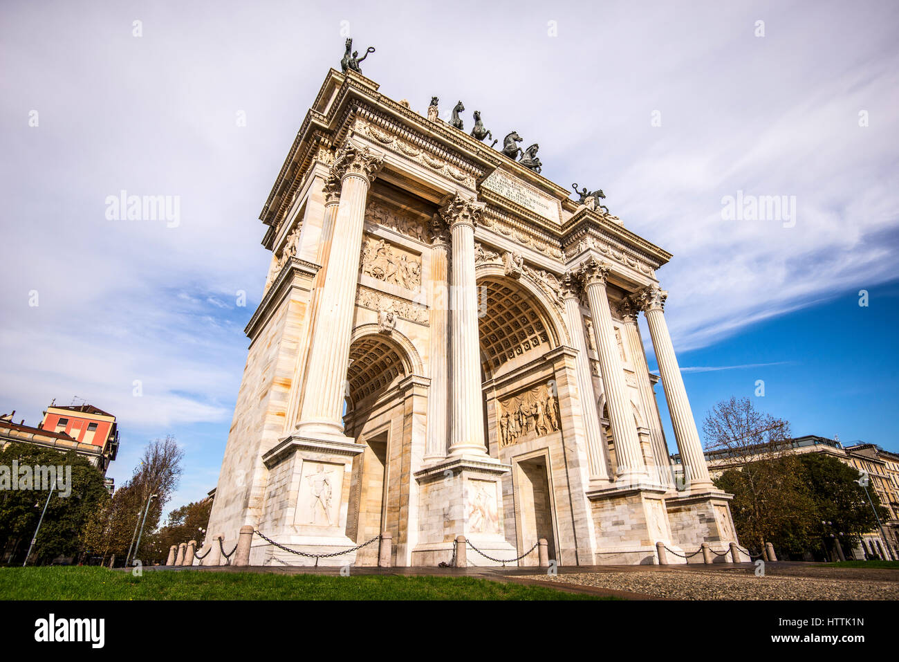 Arch of Peace Milan Italy Stock Photo - Alamy