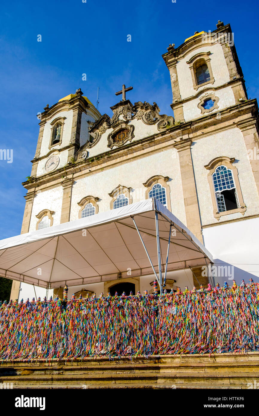 Ribbons in Igreja Nosso Senhor do Bonfim da Bahia church in Salvador ...