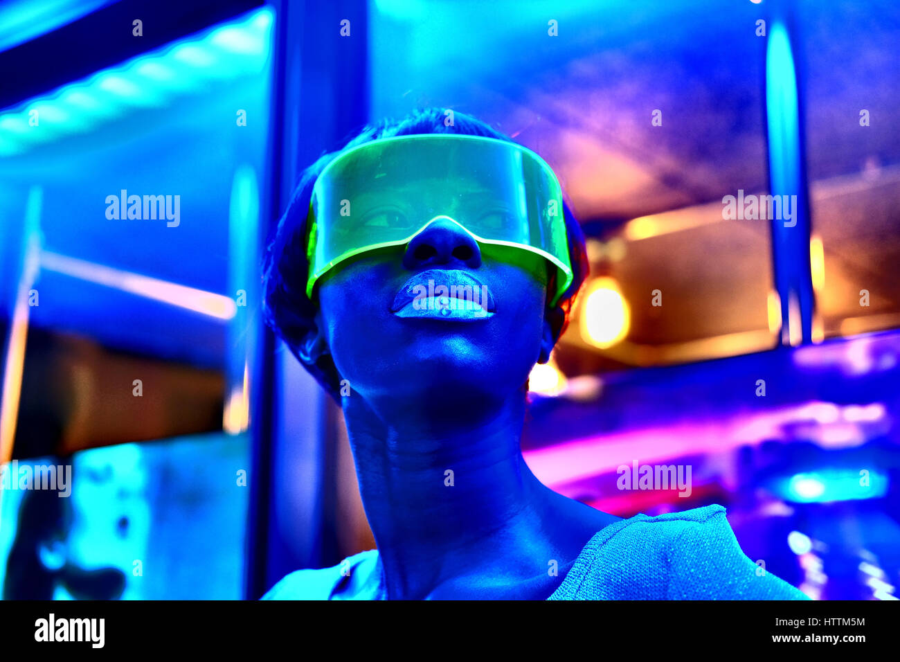 Cyberpunk city lights hi-res stock photography and images - Alamy