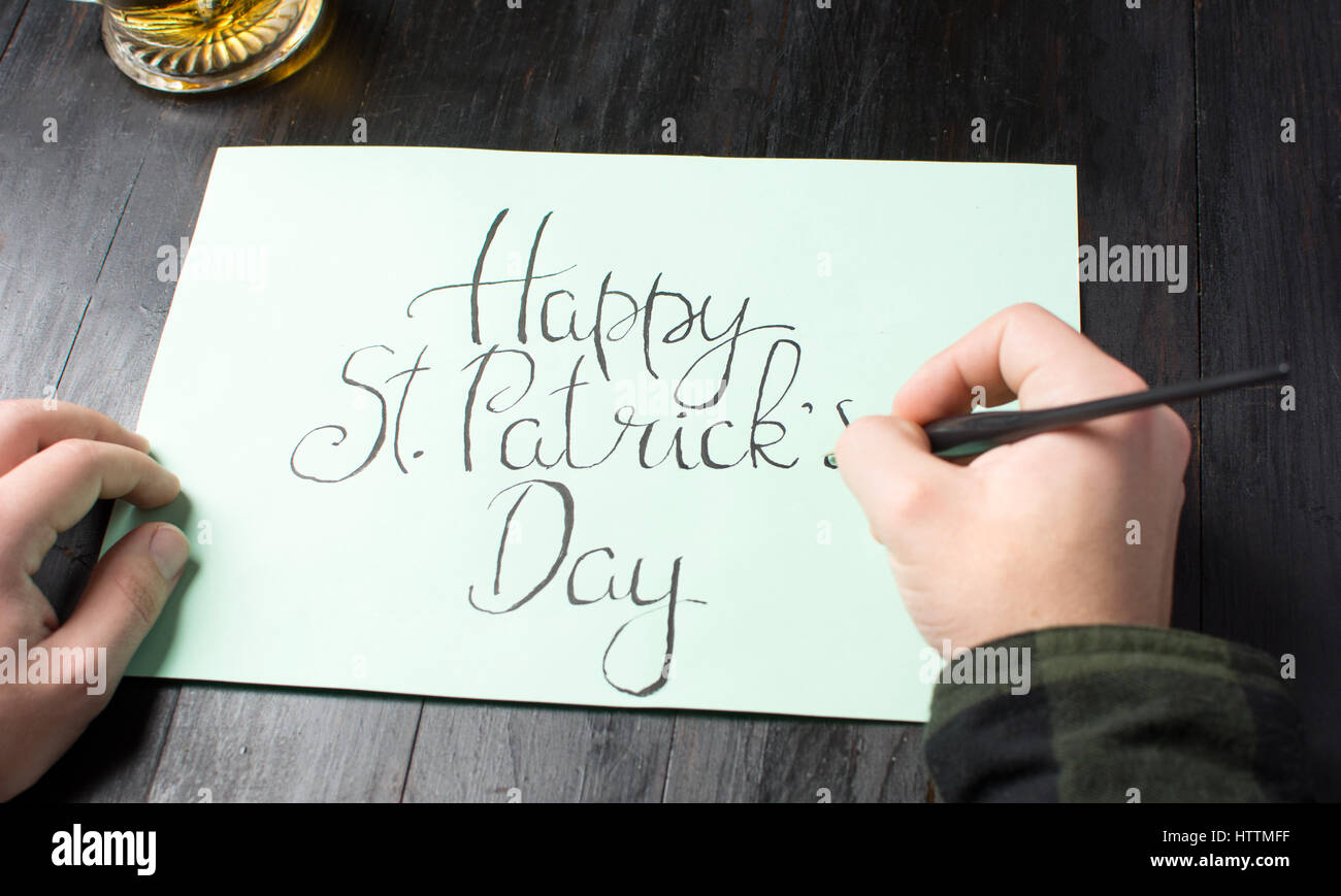 Male writing hi-res stock photography and images - Alamy