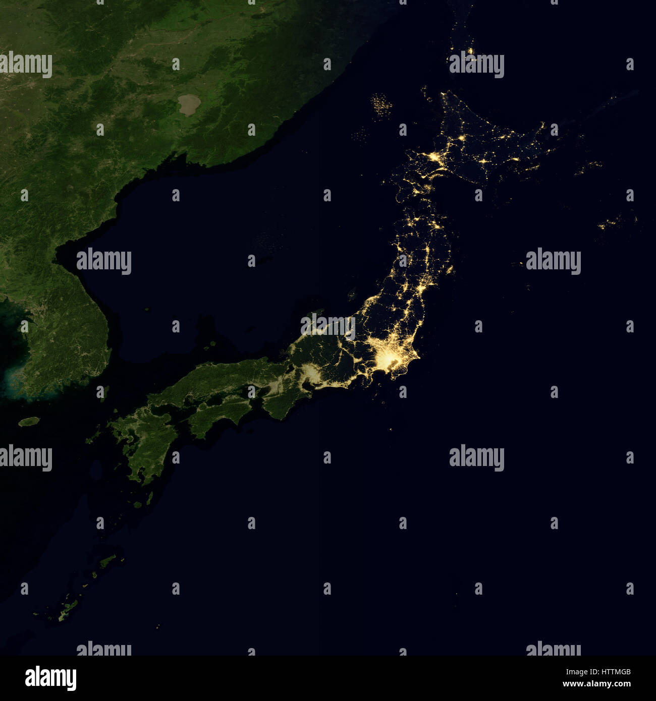 Night globe city light map asia east hi-res stock photography and ...