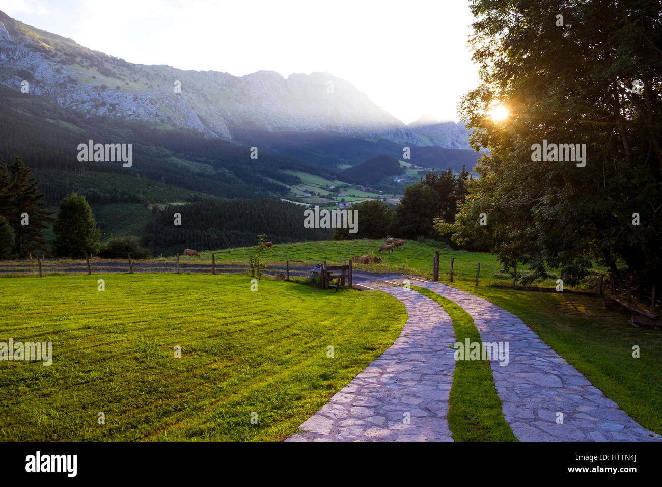 Landscape in Basque Country Spain Europe Stock Photo - Alamy