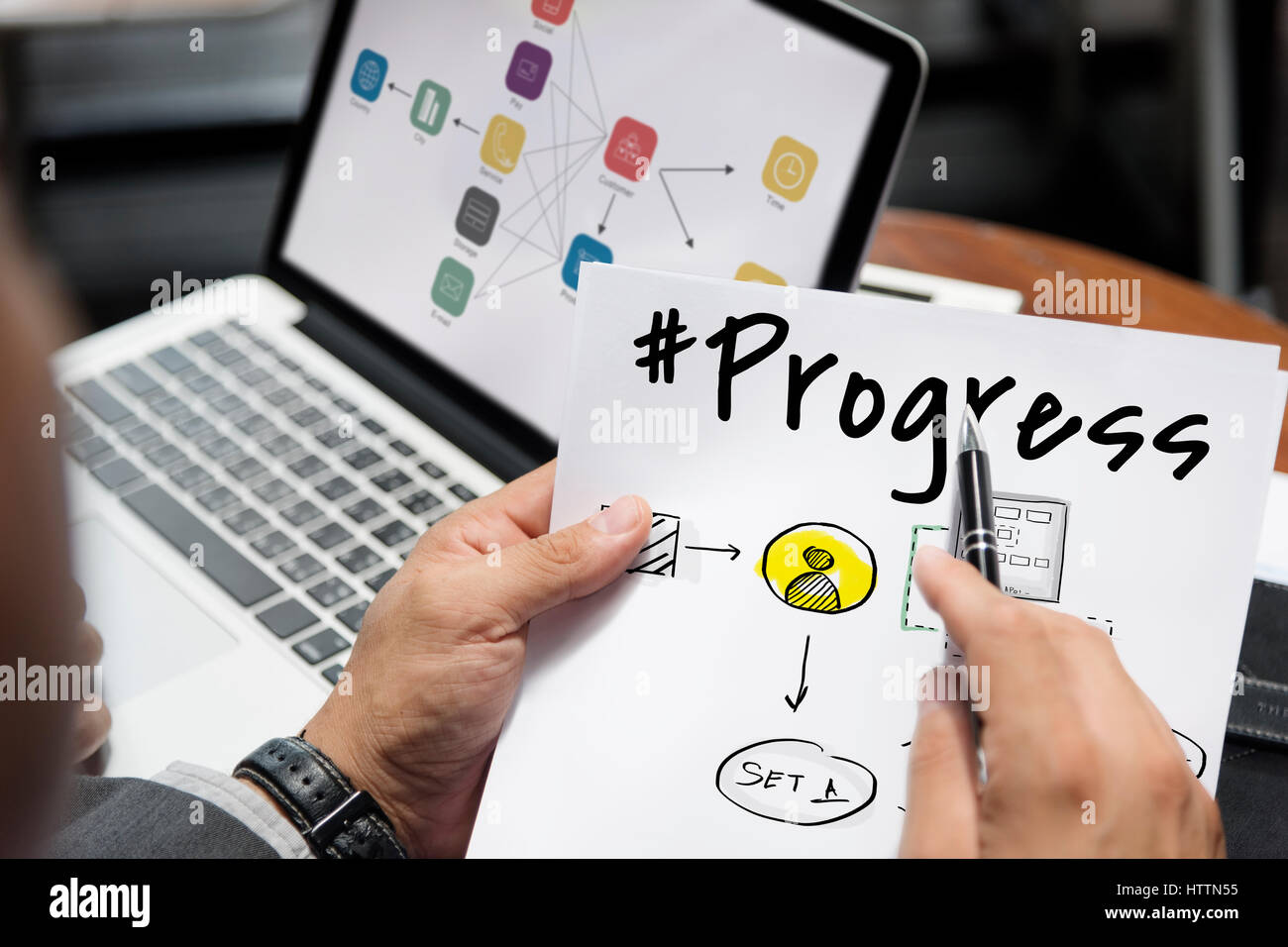 Business workflow icon hi-res stock photography and images - Alamy