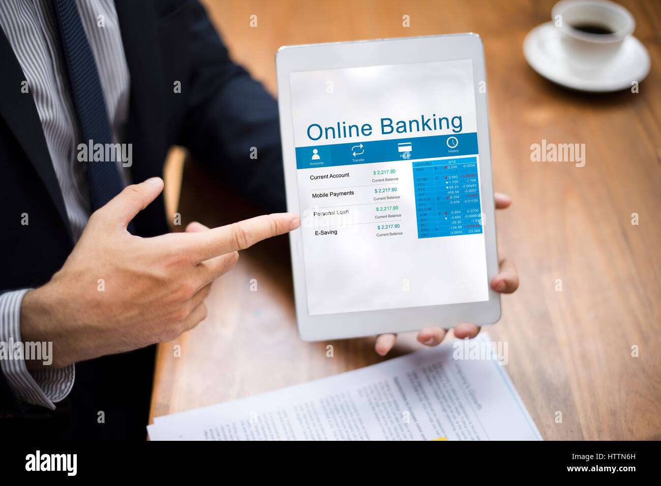 Online Banking Business Computing Internet Concept Stock Photo - Alamy