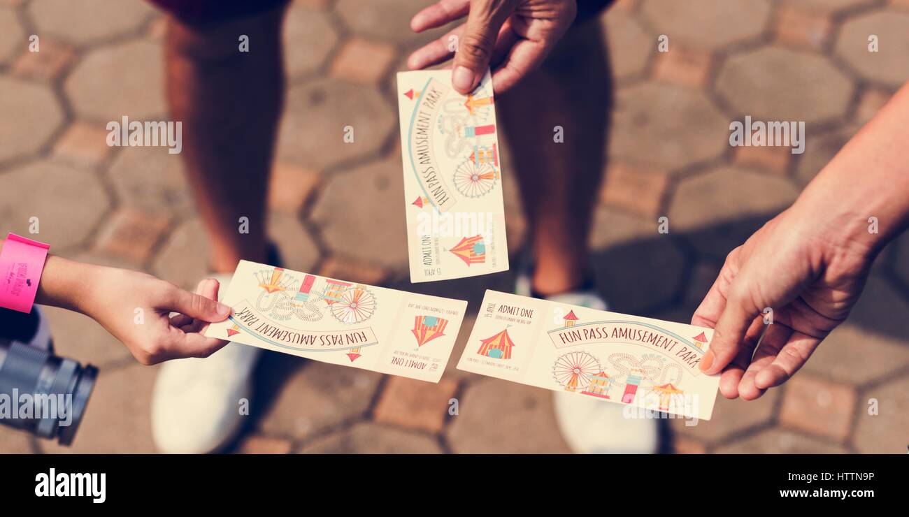 Amusement Park Passage Ticket Aerial View Stock Photo - Alamy